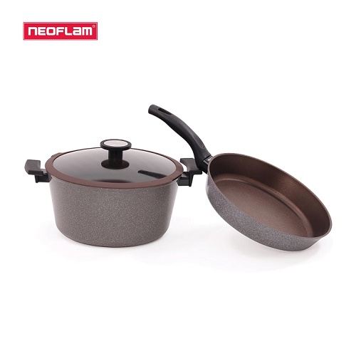 [Hàng chính hãng] Bộ đôi nồi chảo chống dính bếp từ Neoflam Reverse 28cm, phủ chống dính Daikin ...