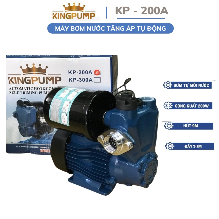Máy bơm nước tăng áp tự mồi 200W Kingpump KP-200A | Shopee Việt Nam