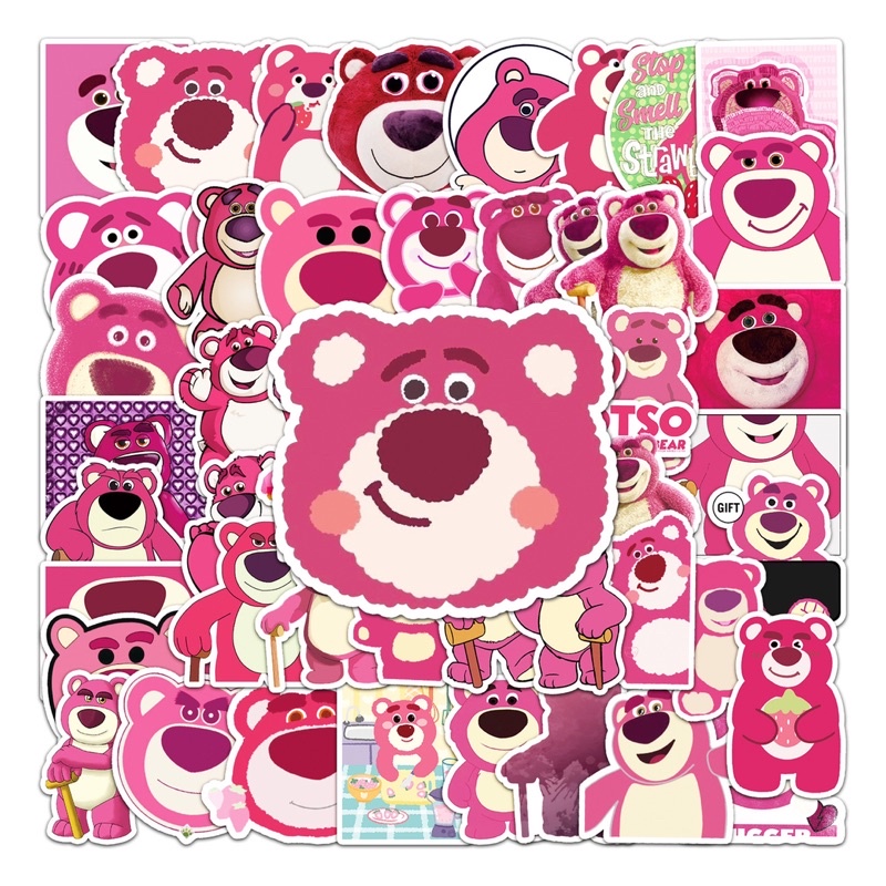 Sticker Gấu Dâu LOTSO, Thỏ Tím Cáo Hồng Siêu Dễ Thương | Shopee Việt Nam