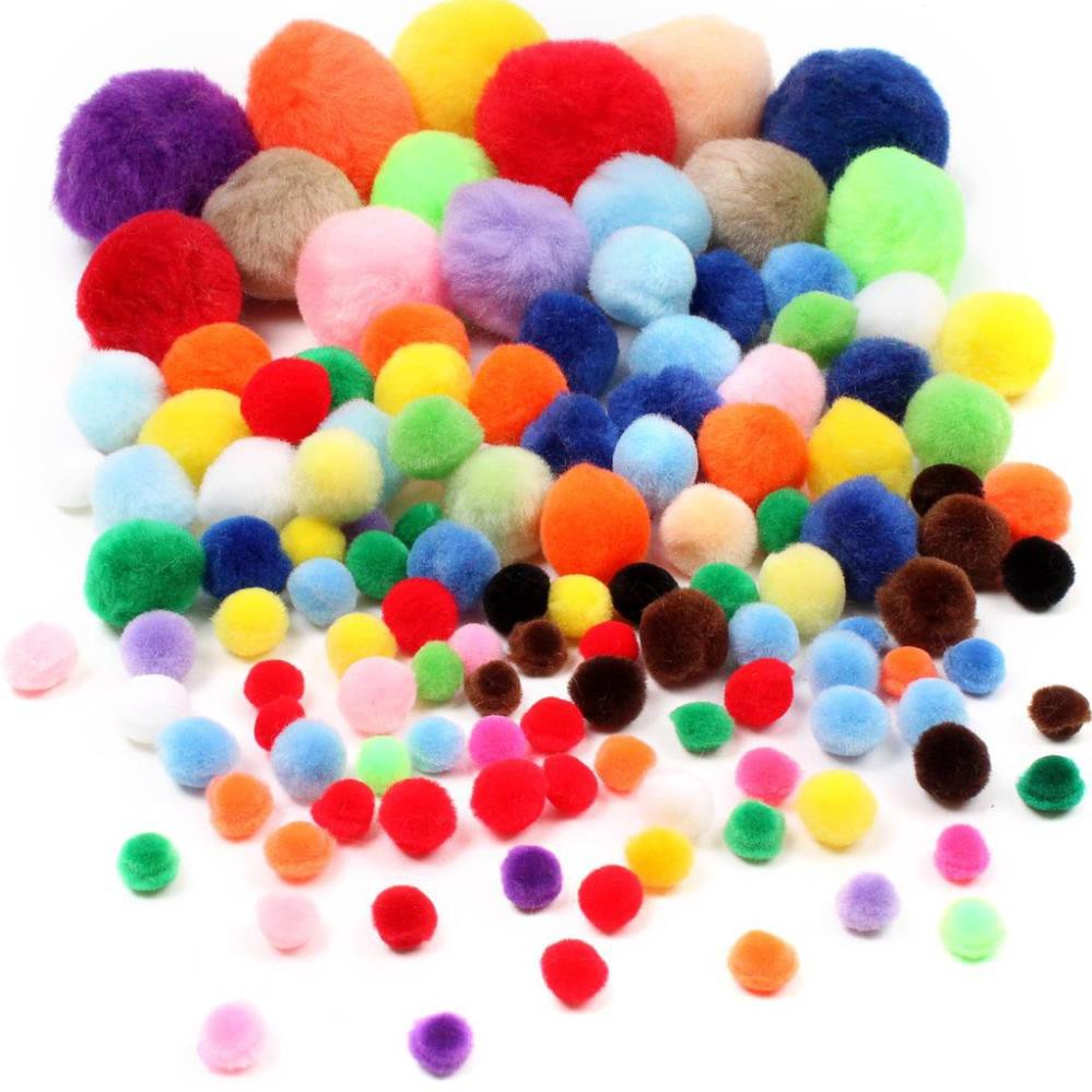 Pompom 100 Quả Nhiều Kích Thước - kẹp gắp | Shopee Việt Nam