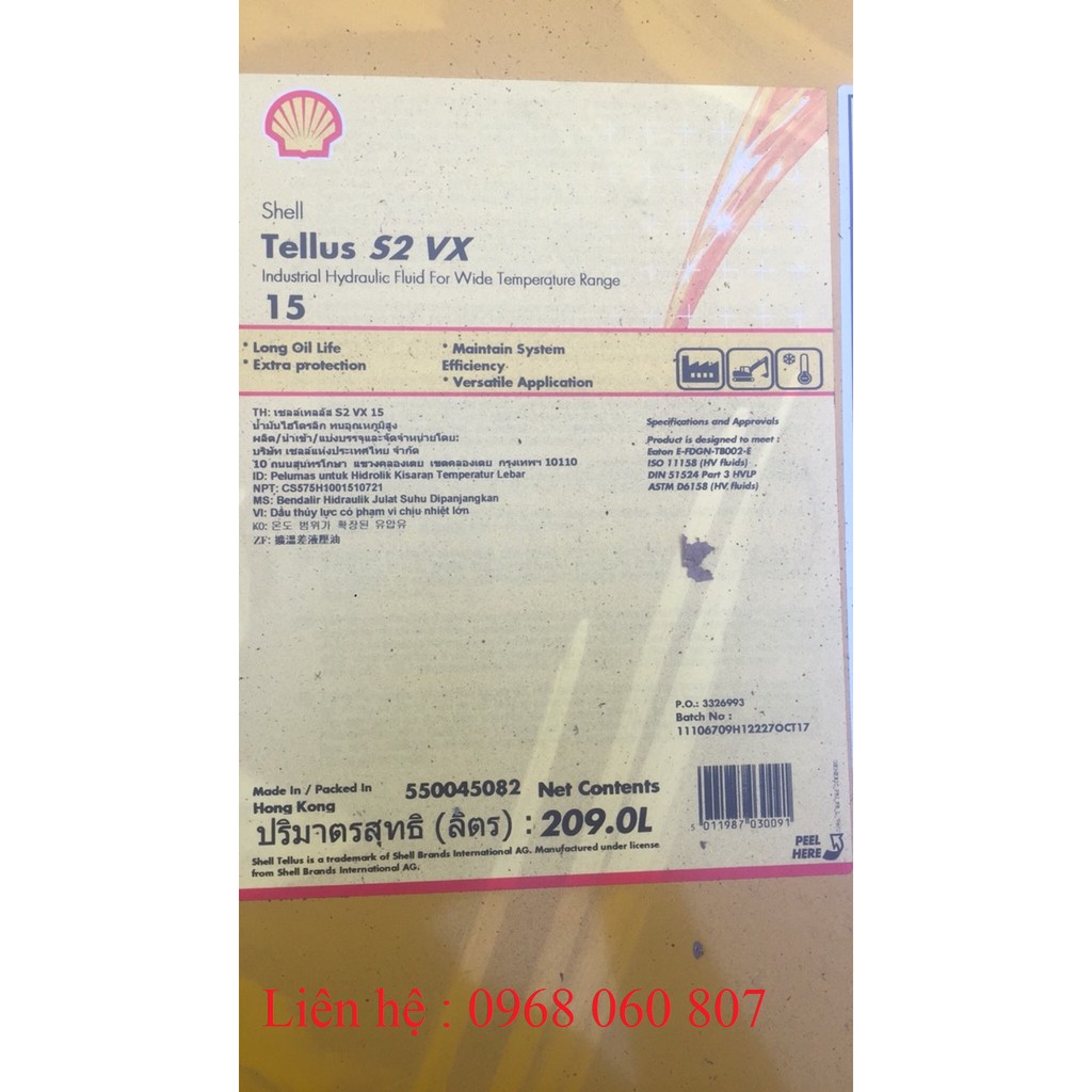 Dầu thủy lực Shell Tellus S2 VX15 | Shopee Việt Nam