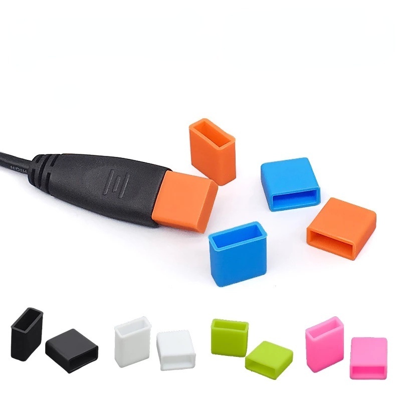 Random Color Silica Gel USB Dust Cover / Dust-proof Transparent Data ...