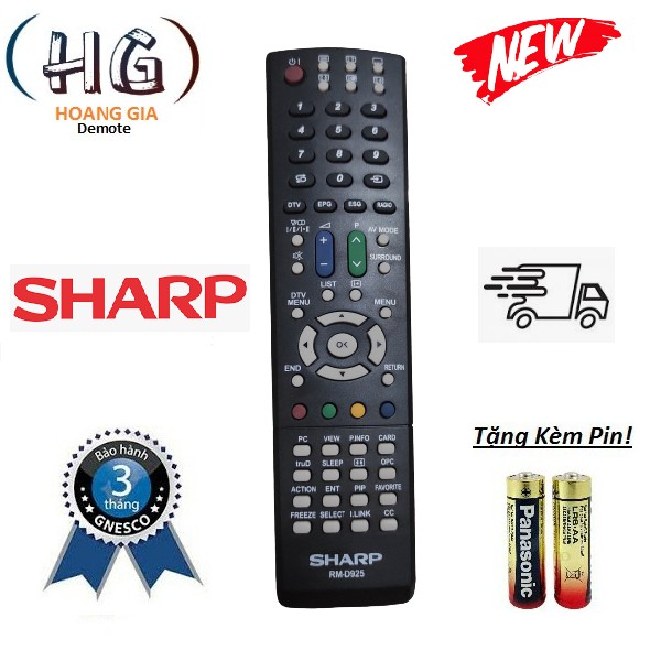 Điều khiển tivi Sharp RM-D925 đa năng các dòng LED/LCD TV - Hàng tốt 100% | Shopee Việt Nam