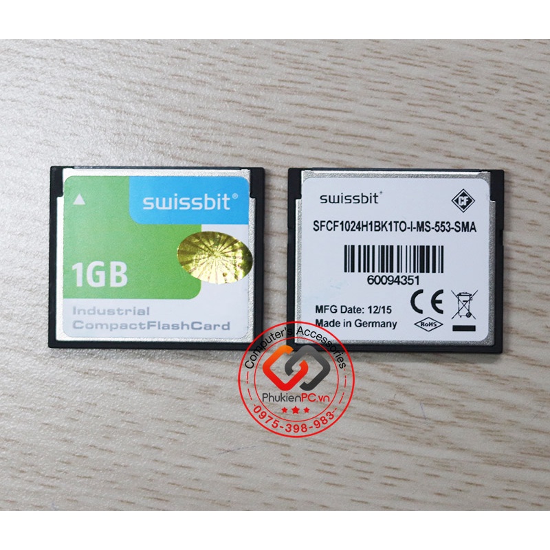 Thẻ nhớ Compact Flash Card CF công nghiệp Swissbit 1GB (made in Germany ...