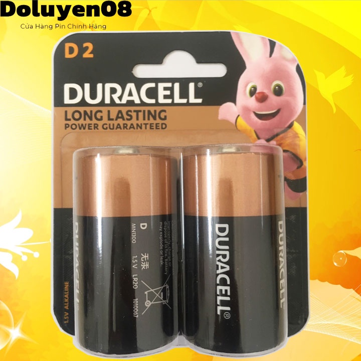 Pin Đại D2 Duracell Alkaline Chính hãng Vỉ 2 viên | Shopee Việt Nam