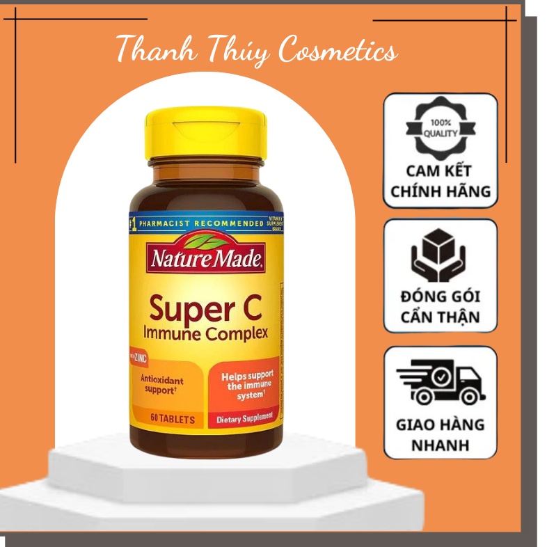 Viên Super C tăng cường hệ thống miễn dịch Nature Made Super C Immune ...