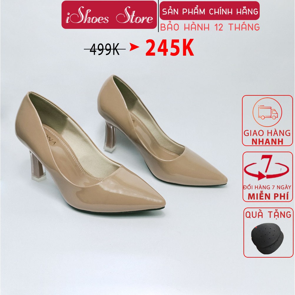 [Mã 2MINI6 giảm 80K đơn 500K] Giày cao gót da bóng thiết kế hiệu MONA - D721 | Shopee Việt Nam