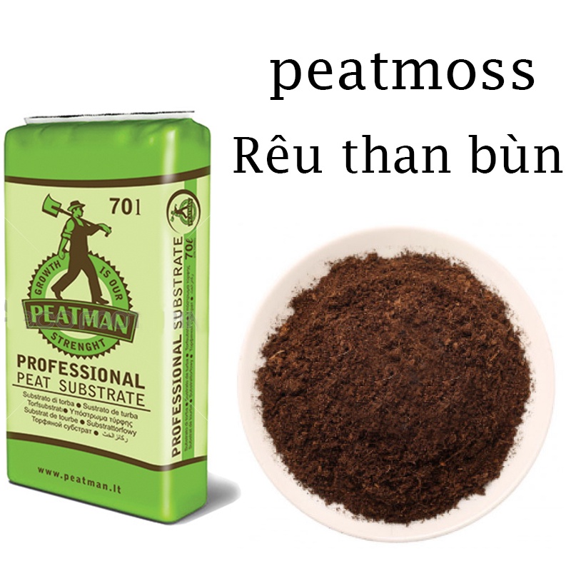 Peat moss -Rêu Than Bùn - Peatman (túi 200gram) | Shopee Việt Nam
