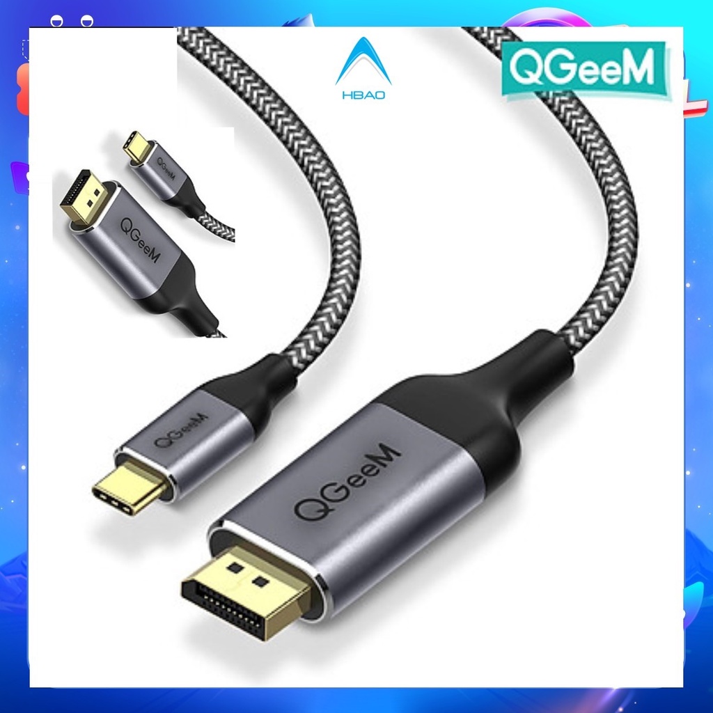 Cáp chuyển đổi USB Type C sang DisplayPort DP, Cáp DisplayPort QGeeM ...
