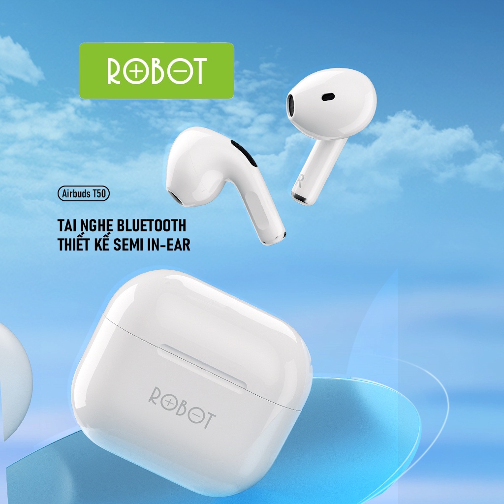 TAI NGHE BLUETOOTH ROBOT AIRBUDS T50 | Shopee Việt Nam