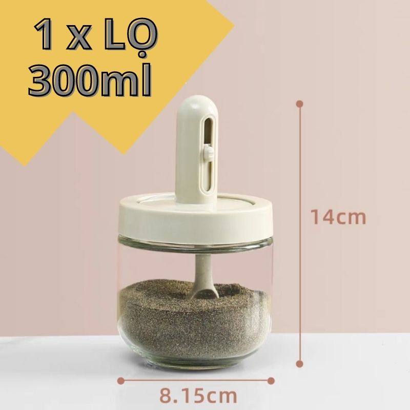 Lọ đựng gia vị thủy tinh kèm muỗng tùy chỉnh LGV1 tiện lợi | Shopee ...