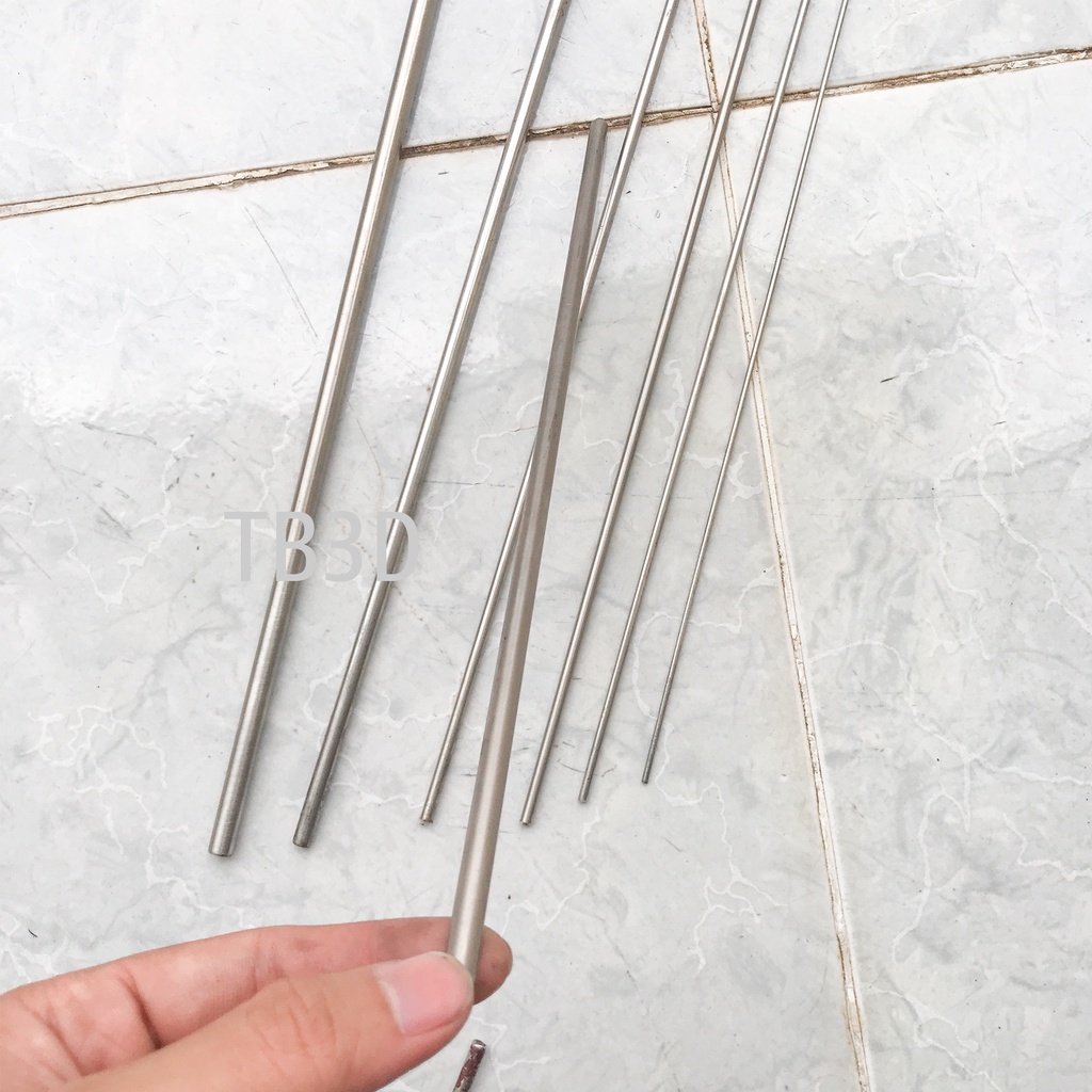 Trục Thép đặc 1mm-6mm không rỉ, ti inox, thép không rỉ, ti thép 304, ti ...