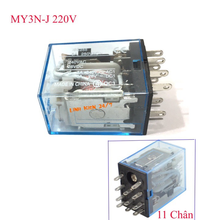 Relay Trung Gian MY3N-J 12V, 220V 5A 220VAC 11 Chân | Shopee Việt Nam