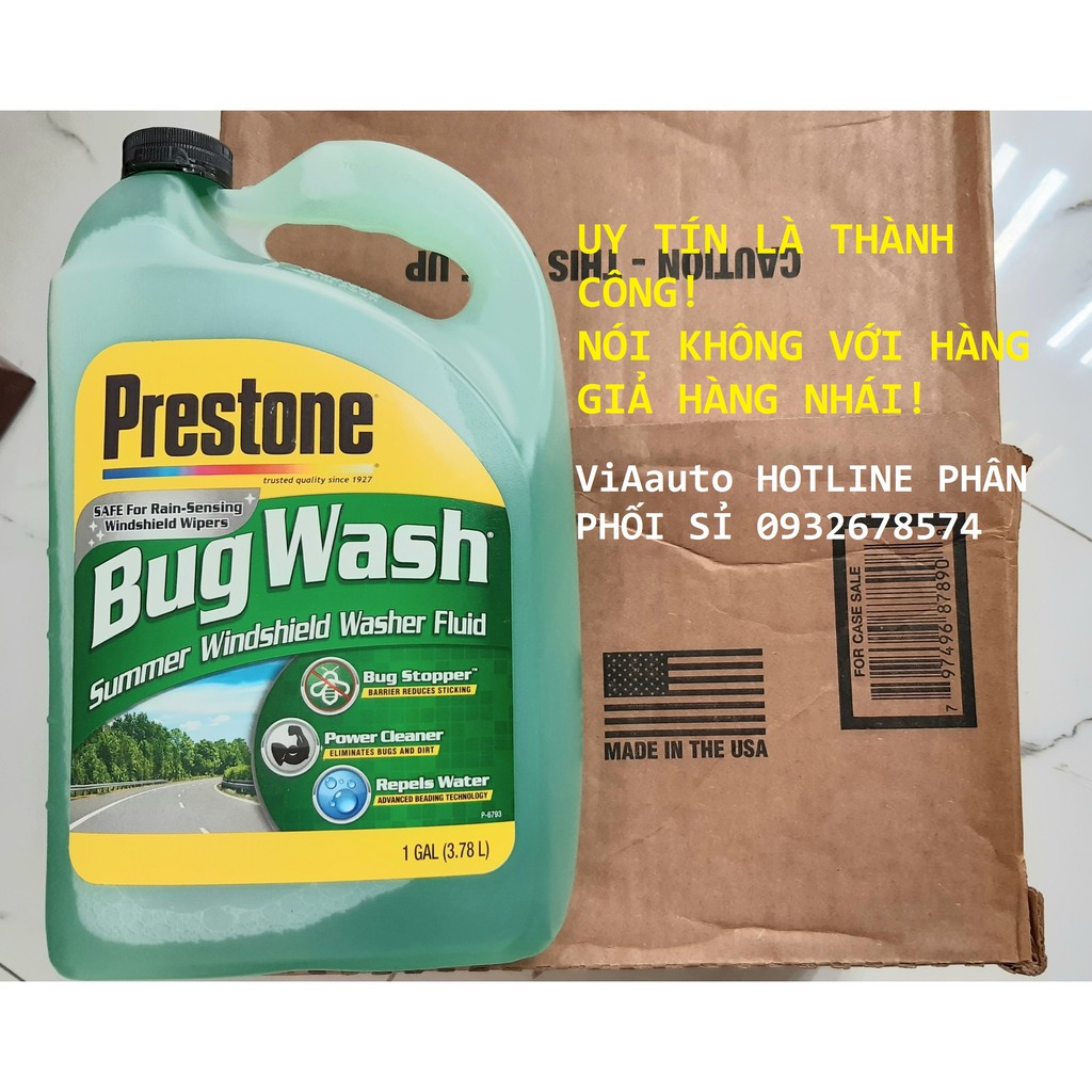 NƯỚC RỬA KIẾNG Ô Tô (3,78L) PRESTONE (made in usa) Prestone Bug Wash ...