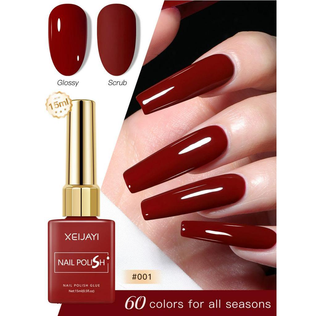 Xeijayi 1Pc 15Ml Nail Gel Polish Set UV LED Ngâm Tắt Gel Ba Lan: Sáng tạo với Gel Mousse đầy màu ...