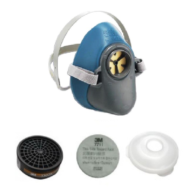 3M-Mặt nạ phòng độc, chống hóa chất 3M nửa mặt HF-52 HF 51 Respirator Single Cartridge Half HF52 ...