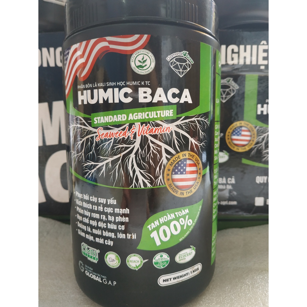 Phân bón sinh học HUMIC BACA - chai 1 KG | Shopee Việt Nam