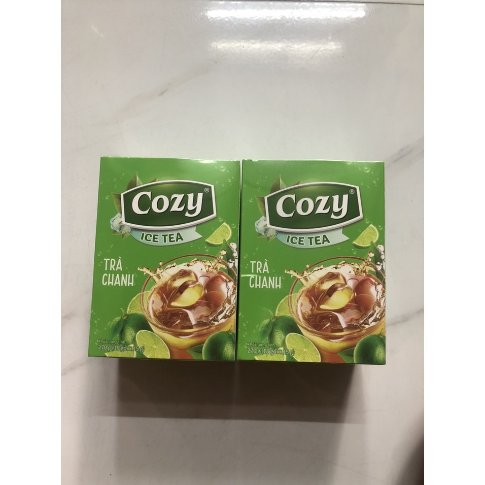 Trà Cozy Ice tea hương chanh/hương đào 270g(18 gói * 15g) | Shopee Việt Nam