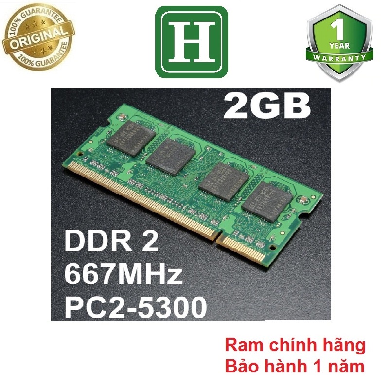 Ram laptop DDR2 2GB bus 667 -5300S, chính hãng, bảo hành 6 tháng ...