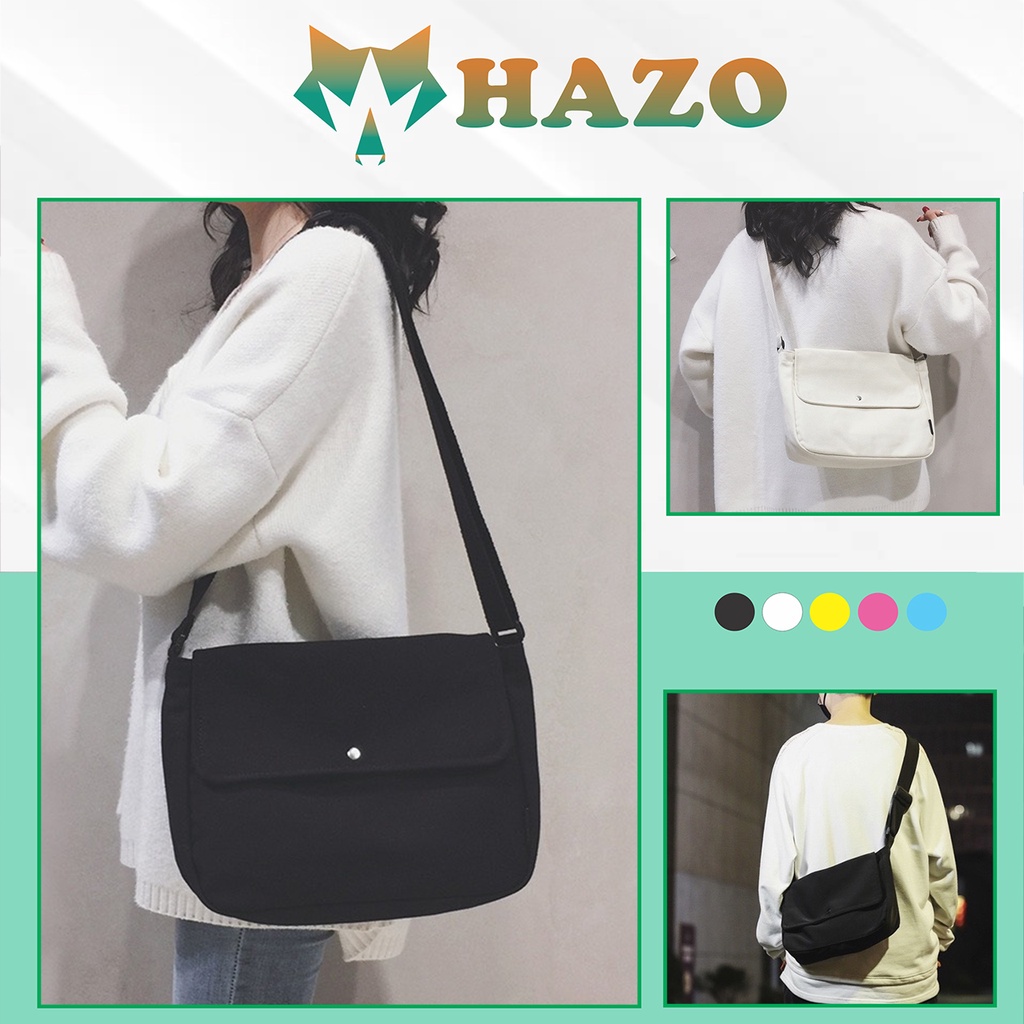 Túi Vải Canvas Đeo Chéo Form Rộng 489 Có Nắp Gập Siêu Dễ Thương Hàng ...