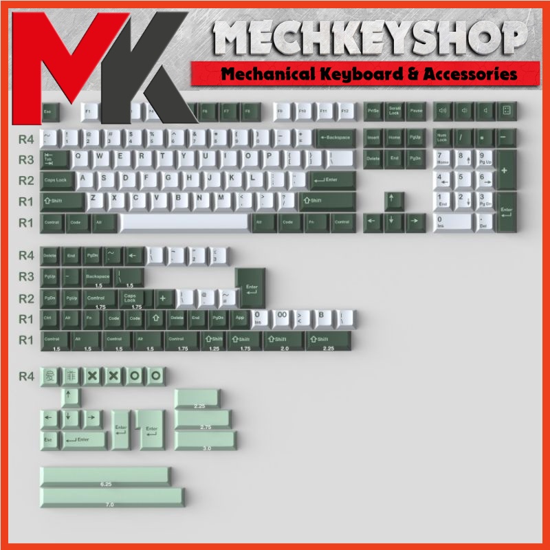 Bộ nút keycap CMK Aifei Botanical ABS Double shot | Shopee Việt Nam