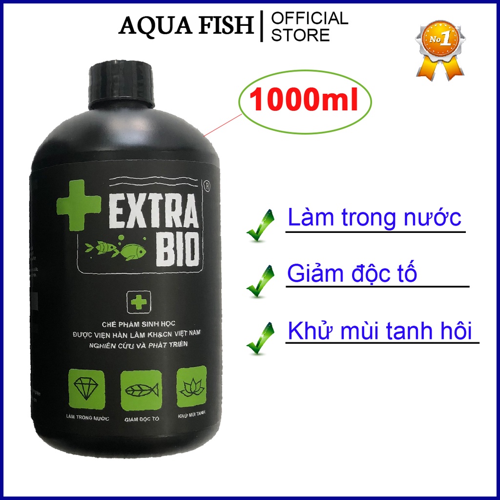 Vi sinh Extra Bio 1000ml, vi sinh bể cá, hồ cá giúp làm trong nước, khử ...