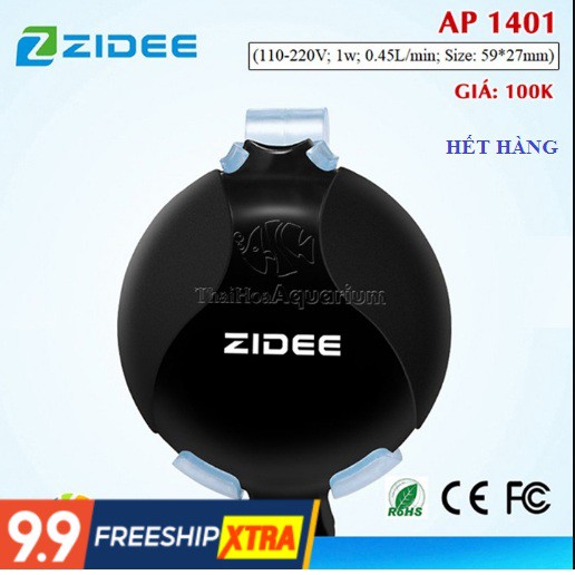 MÁY SỦI OXY HỒ CÁ ZIDEE ZD-AP1401 1W SIÊU ÊM (SECONDHAND 3 ngày kể từ ...