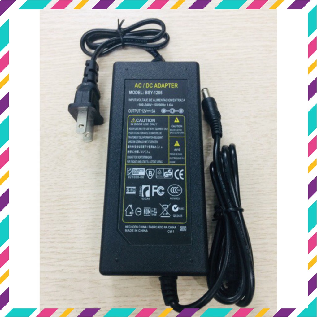 [GIÁ TỐT] Nguồn Adapter 12V5A 5.5x2.1MM | Shopee Việt Nam