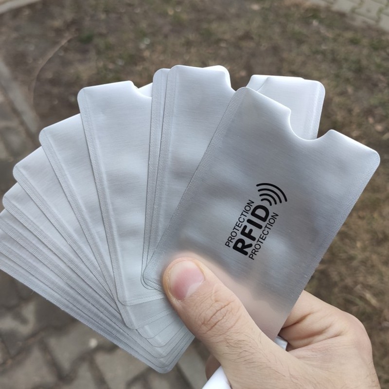 Pierre Loues Set 5 vỏ đựng thẻ ngân hàng/NFC/tín dụng kim loại chặn ...
