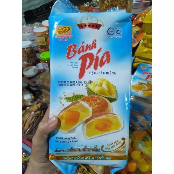 Bánh Pía Đậu Sẩu Riêng Tân Huê Viên 600g (150g x 4 cái ) | Shopee Việt Nam