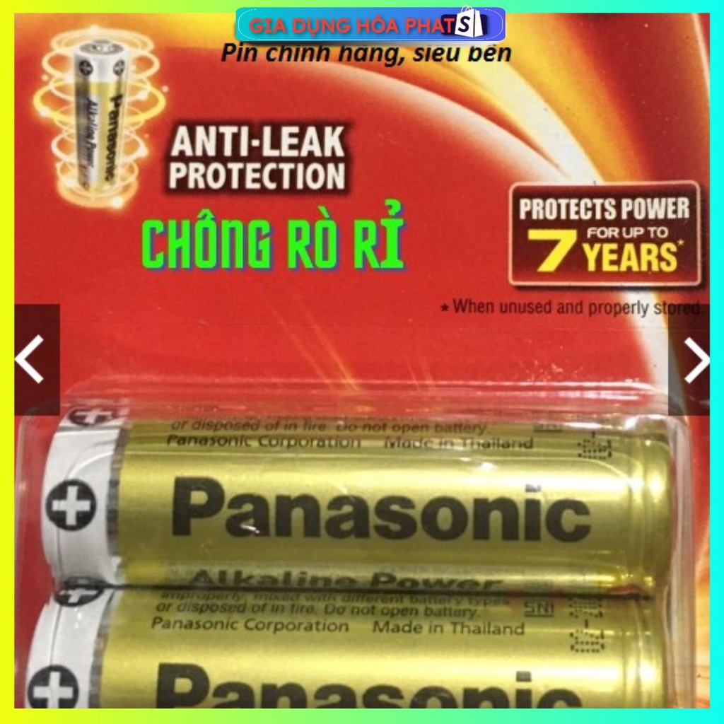 Pin Tiểu 2A (AA), 3A (AAA): Panasonic Alkaline (Vỉ 2 Viên - Pin Thật ...