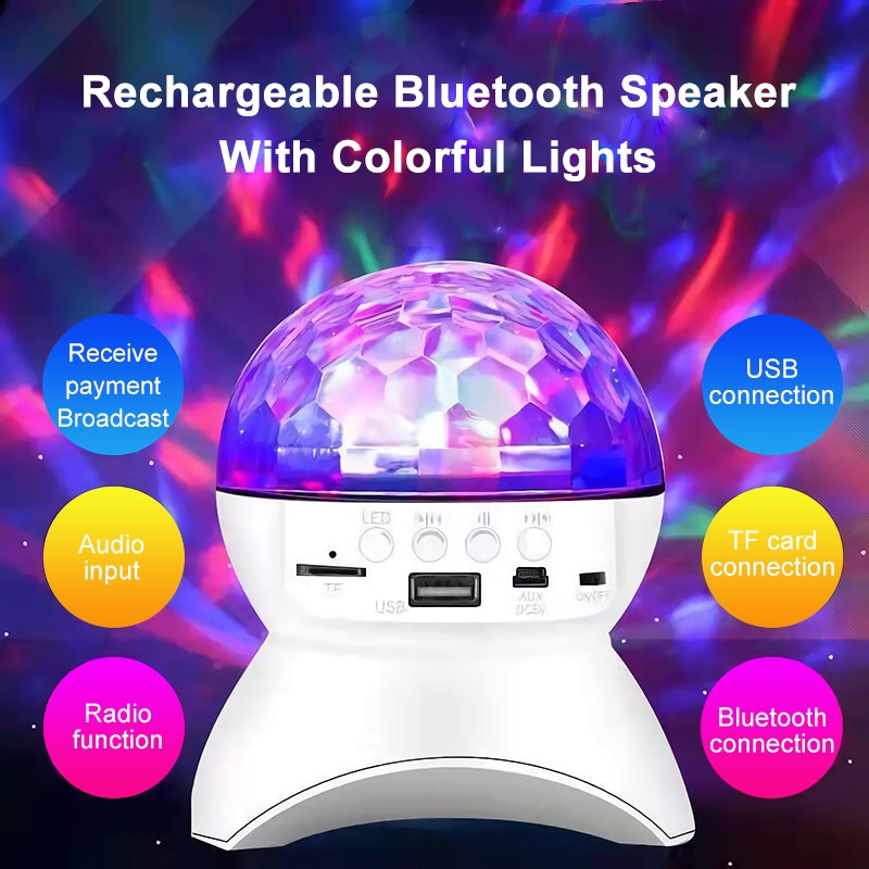 Loa Bluetooth LED BJONE L740 Có Bóng Disco Máy Chiếu Đèn Sân Khấu USB ...