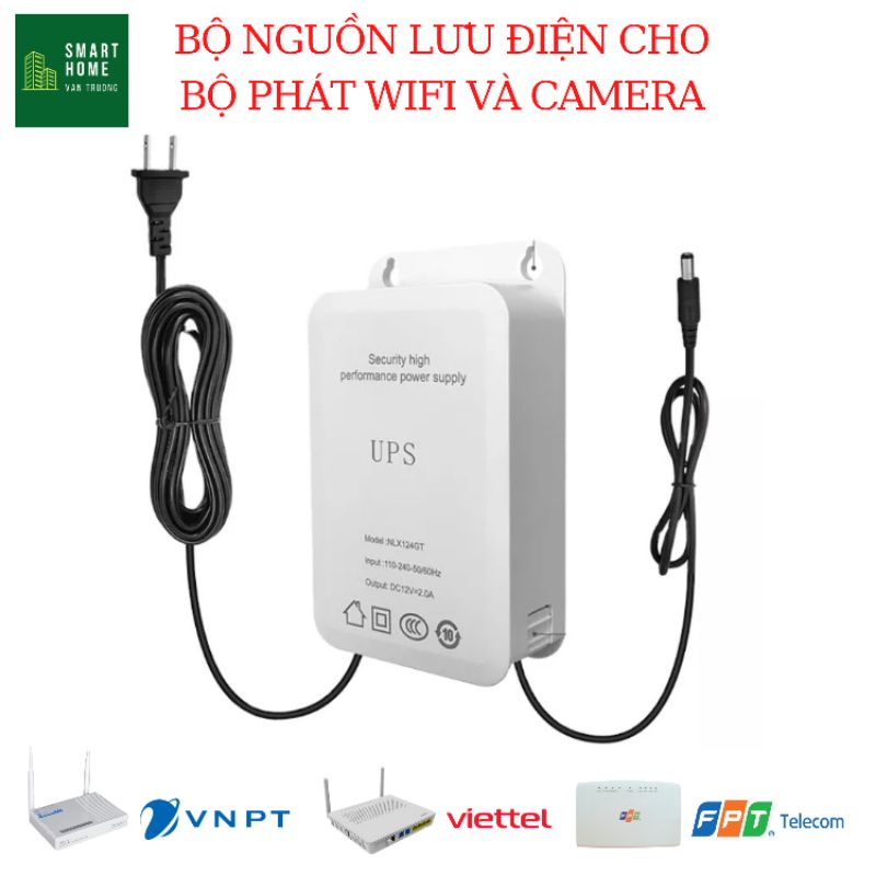 Adapter 12V - 2A thích hợp pin dự phòng cho camera và bộ phát wifi khi ...