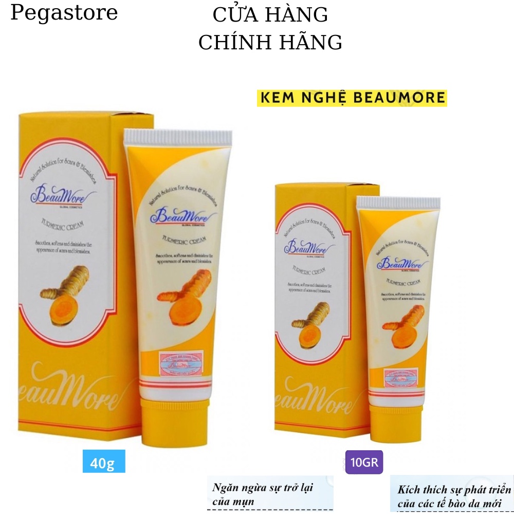 Kem nghệ Beaumore Turmeric Cream 40g kem ngừa thâm 10g | Shopee Việt Nam