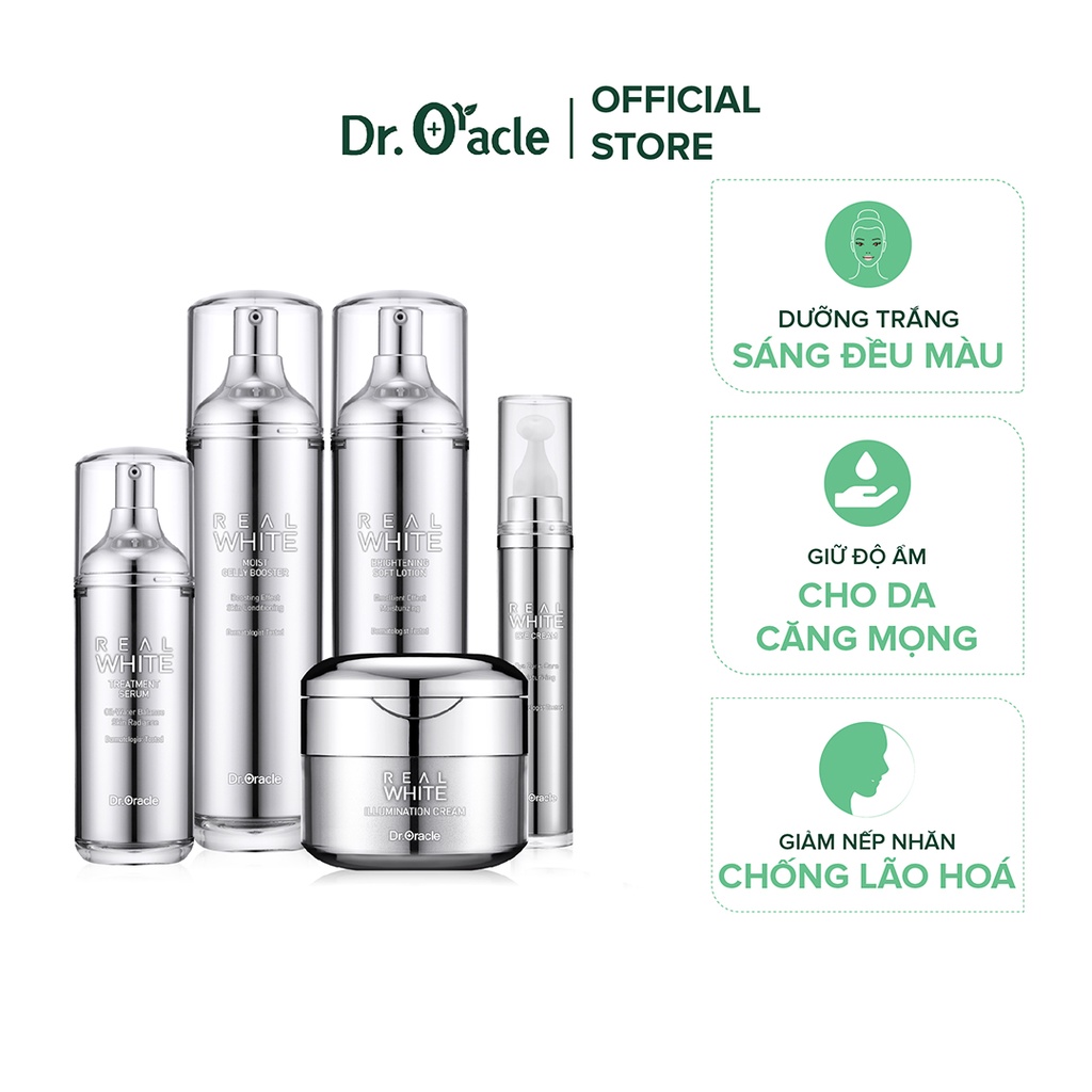 Bộ 5 Sản Phẩm Dưỡng Trắng Da DR.ORACLE Real White Giúp Cân Bằng Độ Ẩm ...