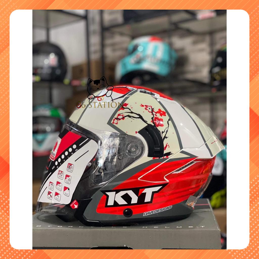 Nón bảo hiểm KYT 3/4 , Mũ bảo hiểm KYT 3/4 NFJ XAVI SAKURA | Shopee Việt Nam