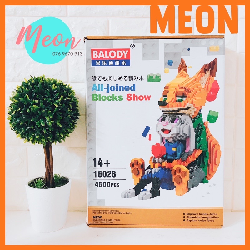 Mini Block | Đồ chơi xếp hình lego Zootopia - Thỏ Judy Hopps & Cáo Nick ...