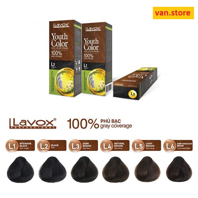 [ĐỦ MÀU] Combo 5 Hộp Nhuộm Phủ Bạc Cao Cấp LAVOX 60mlx2 [Đen/ Nâu] | Shopee Việt Nam