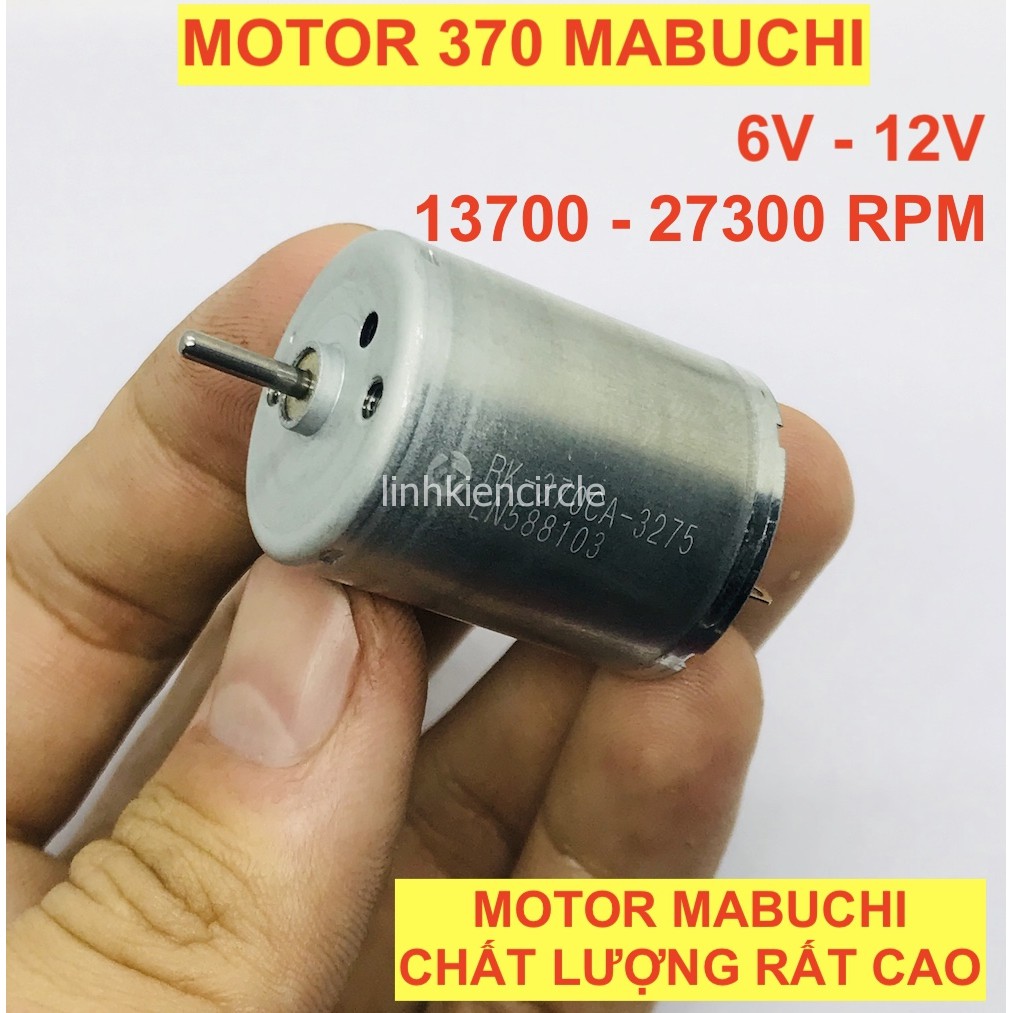 Motor chổi than 370 mã 370CA 6V - 12V của Mabuchi tốc độ 13700 - 27300 ...