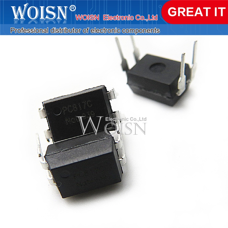 Bộ 50 PC817B PC817C DIP-4 PC817 817 817B EL817 LTV817A LTV-817-A Bộ ghép quang gắn mật độ cao ...