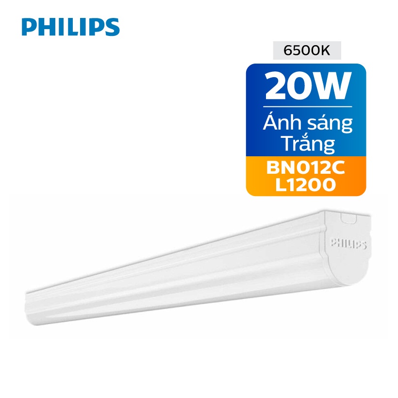 Bộ máng đèn tường Philips LED BN012C T8 20W - Kích thước 1.2m - Ánh ...