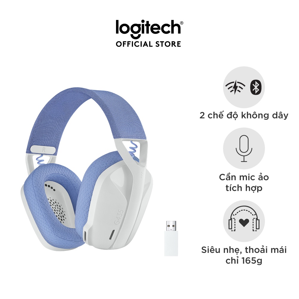 Tai nghe game không dây Bluetooth và Lightspeed Logitech G435 – Mic ảo ...