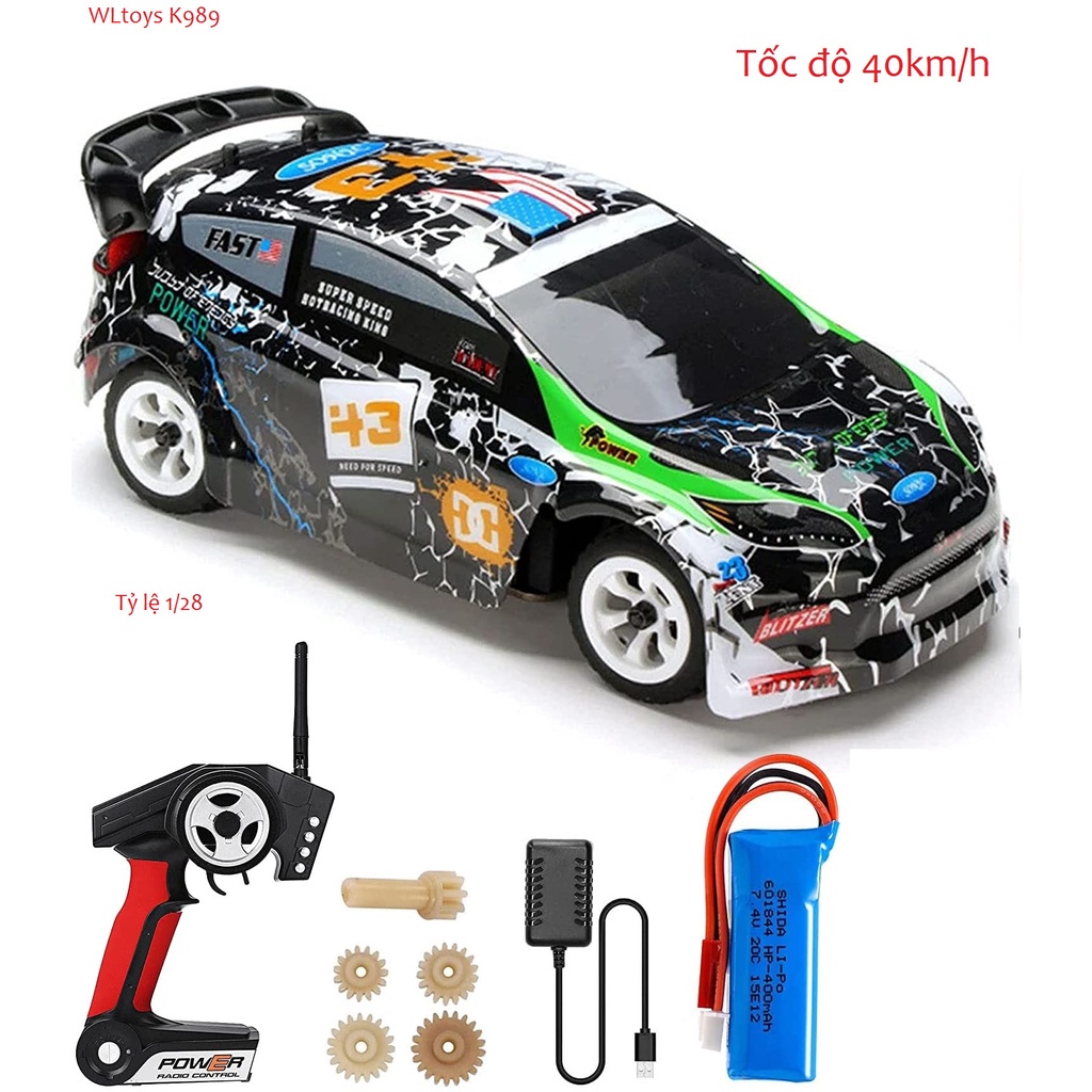 Xe điều khiển 1/28 WLtoys K989 2.4G 4WD Brushed RC Car Touring Car tốc ...