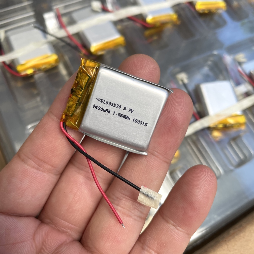 Pin Lithium polymer 3.7V 450mAh có mạch bảo vệ - Kích thước 6 × 25 × ...