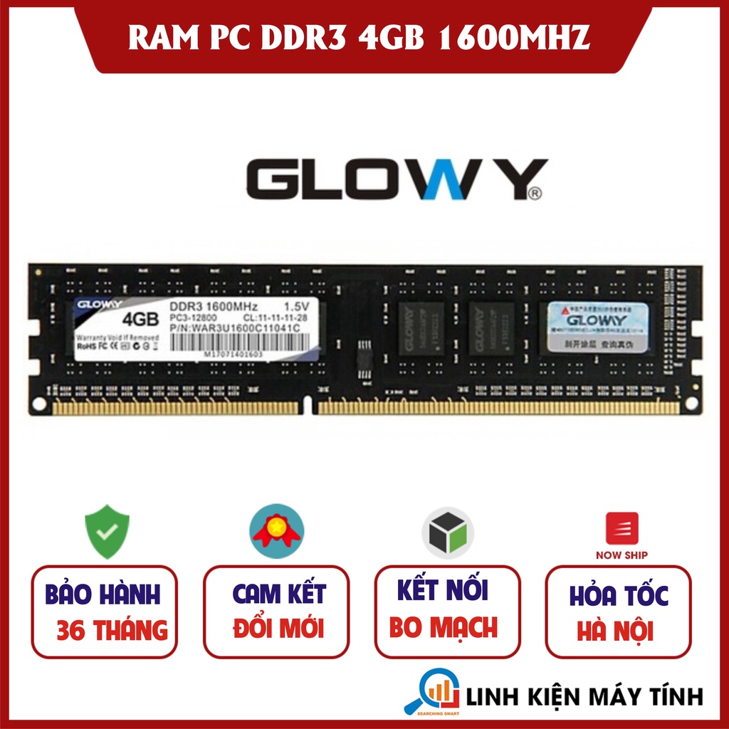Ram DDR3 Gloway 4GB Bus 1600 Full box(New) - Bảo hành 3 năm ...