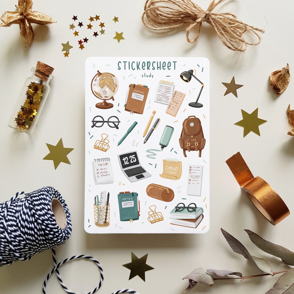 Sticker Sheet Study - Chuyên dán sổ ⭐ Bullet Journal Stickers, Reading ...