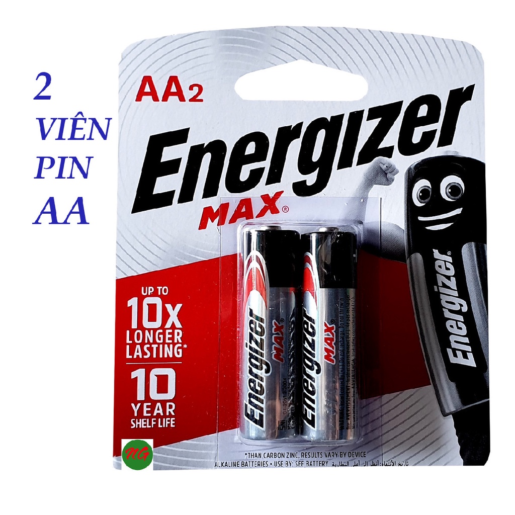2 hoặc 4 viên pin AA (2A) ENERGIZER max 1.5V ( dòng pin kiềm ) | Shopee ...