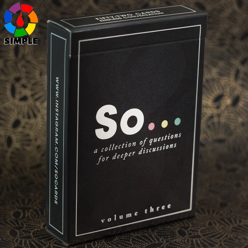 So Cards Deep Conversation Starters – Question Card Game for All ...