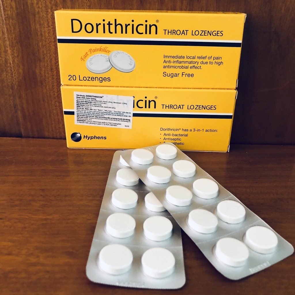 Viên ngậm Dorithricin hộp 20 viên hàng Đức | Shopee Việt Nam