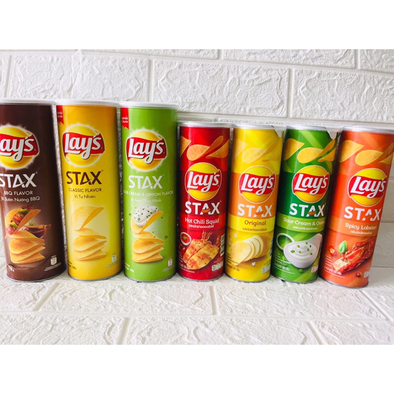 [ Trợ Giá ] Khoai tây ống Lays stax 105g/160g [ Đủ Vị ] | Shopee Việt Nam
